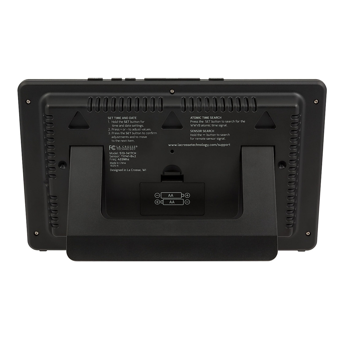 La Crosse Technology Wall/Table Clock, 6.61-inch x 11.1-inch x 1.14-inch (513-1417CH-INT)