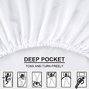 DIFFERENT SHEETING- Cot Fitted Sheet 30" x 80"-100% Cotton-Soft & Breathable- Only Fitted Sheet with 8" Deep Pocket- Perfect for RV Bunk/Camping Cot/Guest Bed-Cot Size 30" x 80",Taupe Stripe