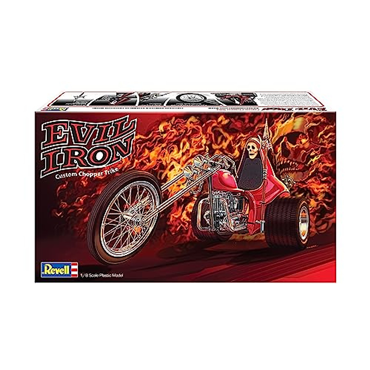 Revell 17325 Evil Iron Trike 1:8 Scale 153-Piece Skill Level 5 Model Motorcycle Bike Building Kit, White