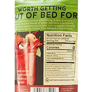 Twang-a-Rita Rimming Salt Varieties - 4 ounce pouch - (2 pack) (Sunrise Spice (Bloody Mary))