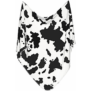Belinyo Dalmatian Cow Baby Swaddle Blankets Nursing Cover Infant Receiving Blankets for Crib, Stroller, Travel（36x 36 Inch）
