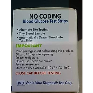 Prodigy No Coding Blood Glucose Test Strips - 50 strips, Pack of 2