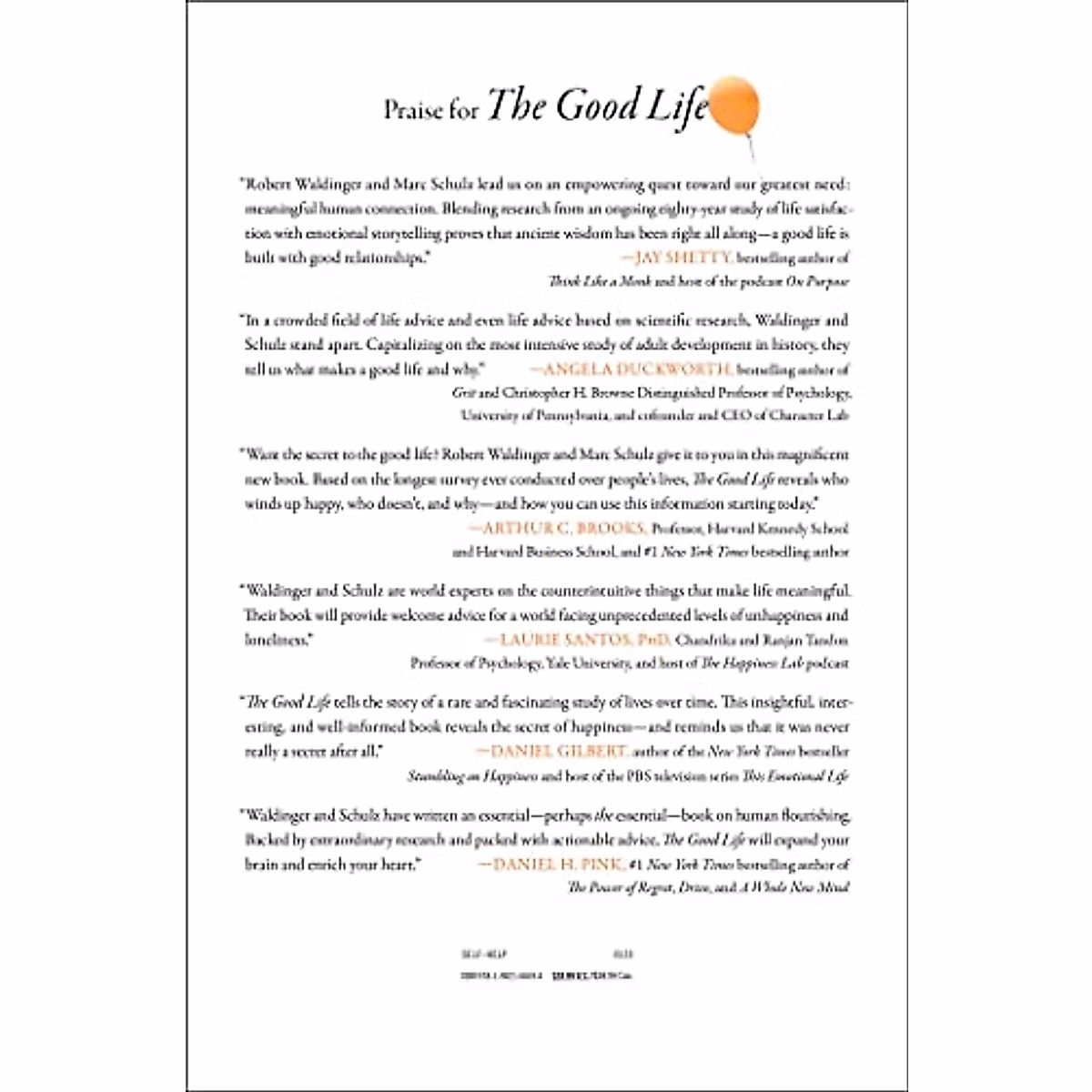 The Good Life: Lessons from the World's Longest Scientific Study of Happiness