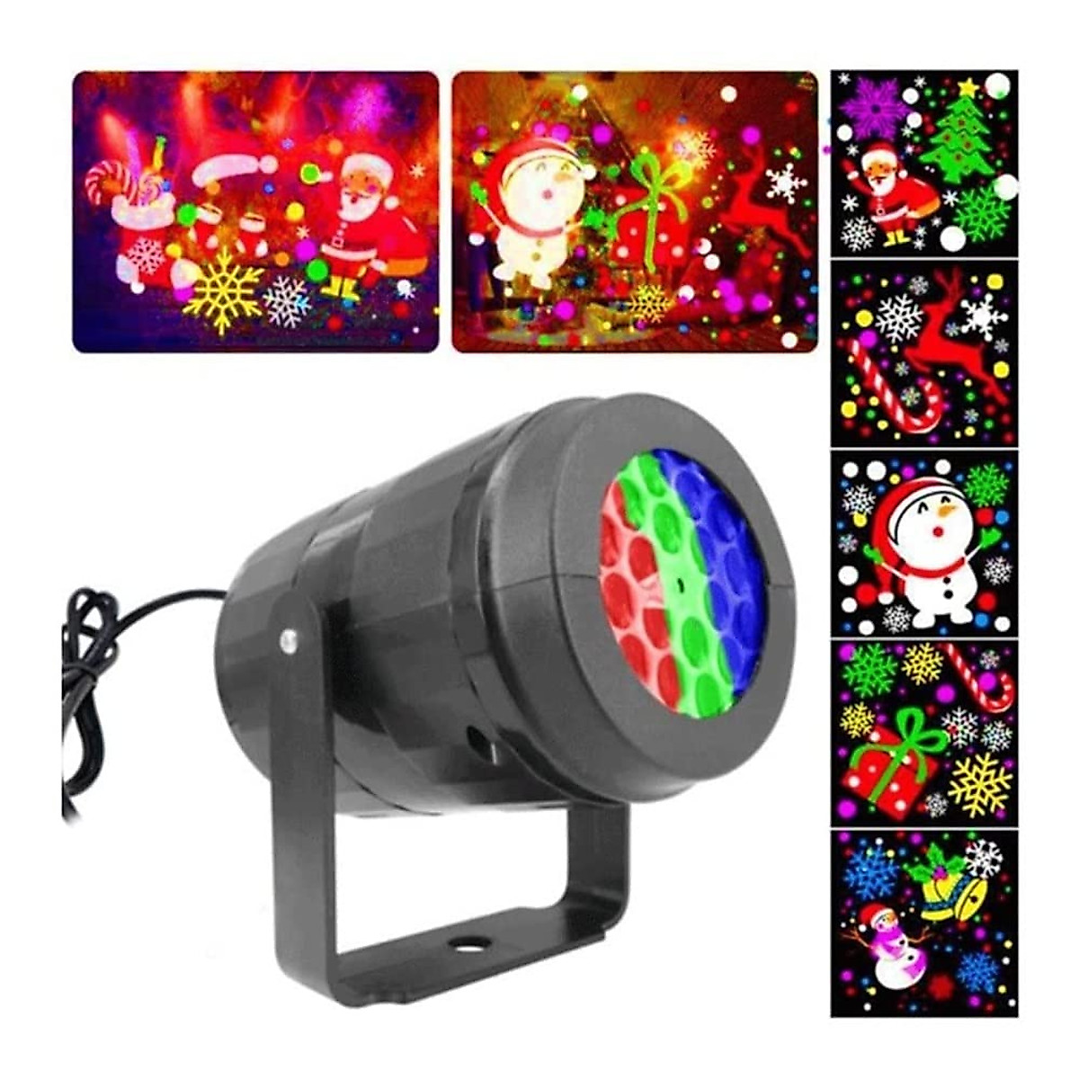 Lovedfgh Christmas Snowflake Lights 16 Patterns Christmas LED Snowflake Projector Light, Projection Outdoor Light Home Garden Party Decor Party Garden Decorations 11.1