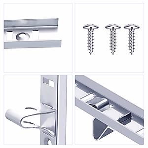 YVTCRTCW 12 Pack Shelf Pilaster with Screws, Stable Structure 39 inch Thicken Metal Mortise Mount Shelf Rail, Lengthen Adjustable Wall Shelves for Wall Shelving System Closet Organization, Silver