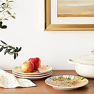 Certified International Sunflower Fields 9" Salad/Dessert Plates, Multi Colored, Medium, Set of 4