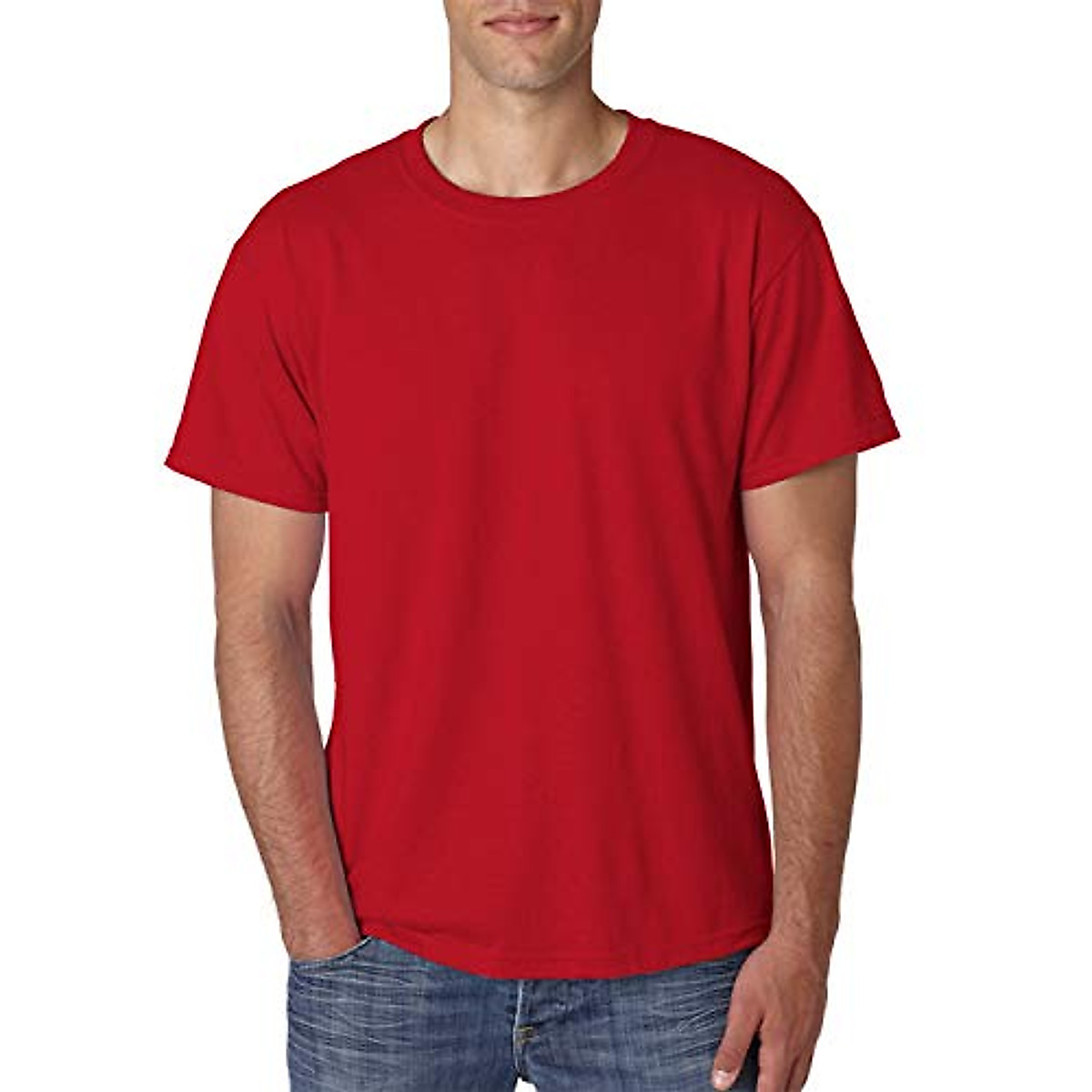 JERZEES Adult Dri-Power Heavyweight Blend T-Shirt , Medium, True Red