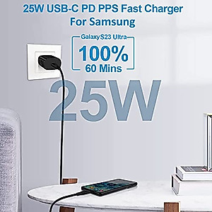 A54 Super Fast Samsung 25W Type C Charger USB C Charging Block for Samsung Galaxy A53 A14 A13 5G,A34,S23 S22 Ultra,S21 FE,S20,A03S,Z Flip4 Fold4,Wall Charger Plug Box+6FT C Andriod Phone Charger Cable