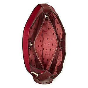 Kate Spade Aster Pebbled Leather Shoulder Bag Purse Handbag (CRANBERRY COCKTAIL) Medium