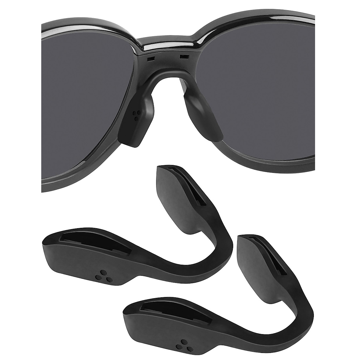 BLAZERBUCK Replacement Nose Piece Nose Pads for Oakley Metalink OX8153 Eyeglasses - Black + Black