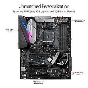 ASUS ROG Strix X370-F GAMING AMD Ryzen AM4 DDR4 HDMI DisplayPort M.2 ATX X370 Motherboard with USB 3.1