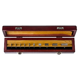 Mitutoyo - 516-103-26 Steel Rectangular Micrometer Inspection Gage Block Set, ASME Grade 0, 1.0 - 25 mm Length (10 Blocks)