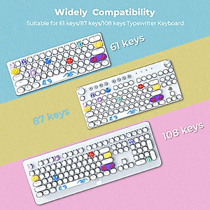 STOGA Keyboard Keycaps Set, Cute Keycaps for 61/87/104 Typewriter Keyboard Round Keycap, Silicone Custom Keycaps Gift Set for Home/Girl to DIY Gaming Keyboard-Only Keycaps&Gift Box(12 Constellations)