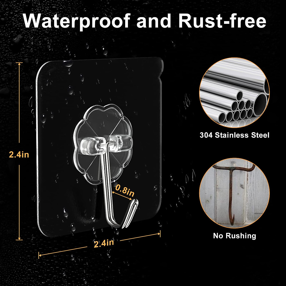 Adhesive Hooks 12 Pack