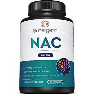 Premium NAC Supplement N-Acetyl Cysteine – 750mg Per Capsule – Supports Liver, Detox Immune, Cellular & Respiratory Health – 90 N Acetyl Cysteine Capsules