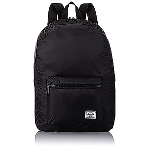Herschel Packable Casual Daypack, Black/Black, 17.75" x 12.5", 24.5L