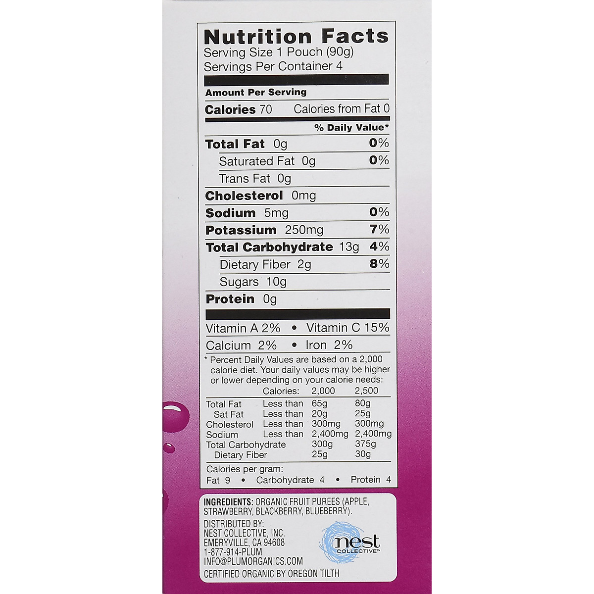 Plum Organics Mashups Mixed Berry 12.69 Ounce