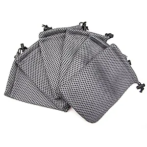 ALL in ONE 6pcs Grey Nylon Mesh Drawstring Bag Pouches for Mini Stuff Cellphone Mp3 10x15cm (4x6 Inch)