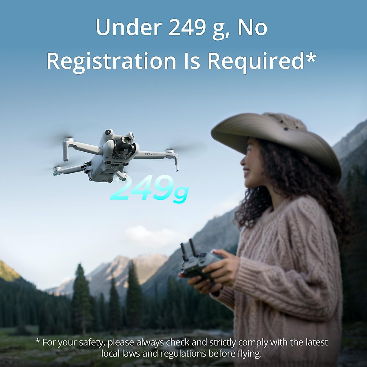 DJI Mini 4 Pro Quadcopter Drone with 128GB Card- Lightweight and Foldable Mini Camera Drone with 4K HDR Video, True Vertical Shooting, Obstacle Sensing and Intelligent Features (2 Items)