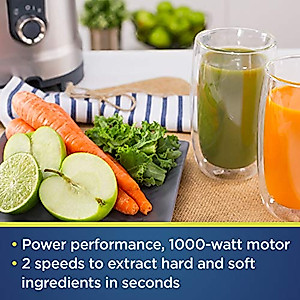 Oster Easy-to-Clean Professional Juicer, Stainless Steel Juice Extractor, Auto-Clean Technology, XL Capacity, Gray