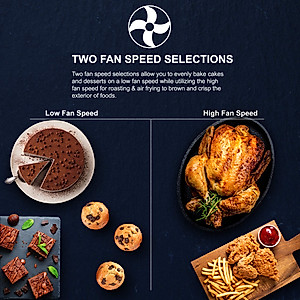 Elite Gourmet EAF9100 Maxi-Matic Electric Fryer Oven, Oil-Less Convection Oven Extra large 25L Capacity, Grill, Bake, Roast, Air Fryer, 1640-Watts, Black, 16.88