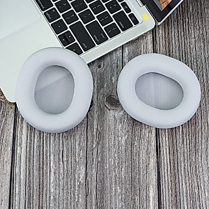 Sinowo Ear Pads Cushions Replacement for SteelSeries Arctis 1/Arctis 3/Arctis 5/Arctis 7/Arctis 9X/Arctis Pro/Arctis Prime Headset,Headphone Earpads(White)