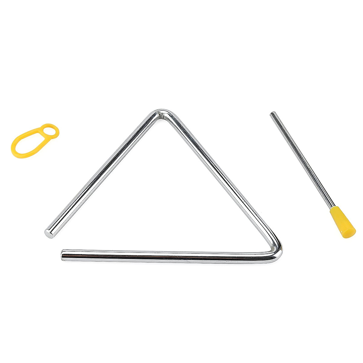 SOUJAP 12 Pack 6 Inch Triangle Instrument, Musical Steel Triangles with Striker, Hand Percussion Triangle Instrument for Music Clubs, Band
