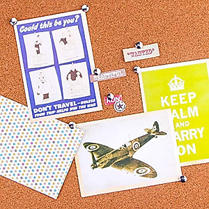 Yalis Thumb Tacks 500-count, 3/8-inch Steel Roundness Push Pins Office Tacks for Corkboard (Silver)