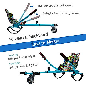 SUNSHINE Hoverboard Kart Seat Attachment Accessory for 6.5" 8" 10" Two Wheel Self Balancing Scooter