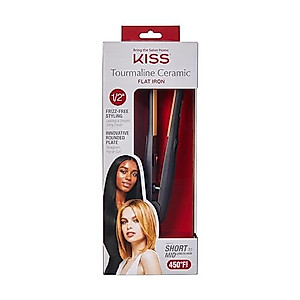 KISS Ceramic Tourmaline Flat Iron, 1/2"