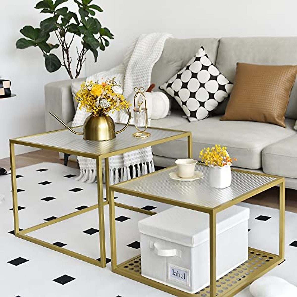 GRANNY SAYS Bundle of 3-Pack Lidded Closet Storage Bins & 3-Pack Rectangle Storage Bins with Lids