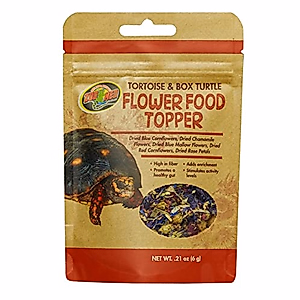 Zoo Med Tortoise & Box Turtle Flower Food Topper 0.21 oz - Pack of 4