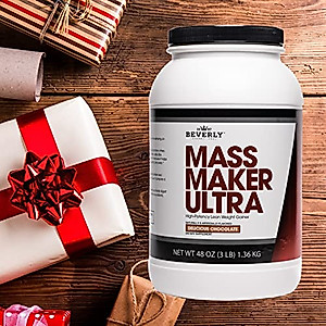 Beverly International Mass Maker Ultra Chocolate, 14 Servings, 3lb. Build Lean Mass Like a Pro!! Milk Protein Isolate, Whey Protein Isolate + Egg. MCT Oil. Clean Carbs, Great taste!