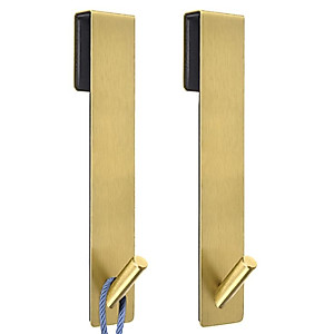 Kontoyo Shower Door Hooks(7.5 Inch),Over Door Hooks for Bathroom Frameless Glass Shower Door,Stainless Steel Towel Hooks,Heavy Duty Rack Hooks for Robe,Towel/2 Pack