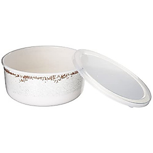 Gibson Home Mauna Melamine 8 Piece Nesting Food Storage Set W/PP Lid- 54OZ, 40OZ, 27OZ, 19OZ – Ice White (135400.08)