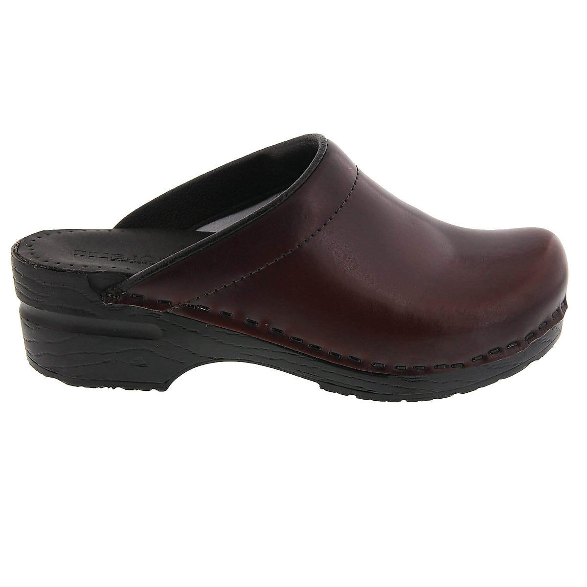 Bjork PU Open Back Leather Clogs (EU-39, Bordeaux Cabrio)