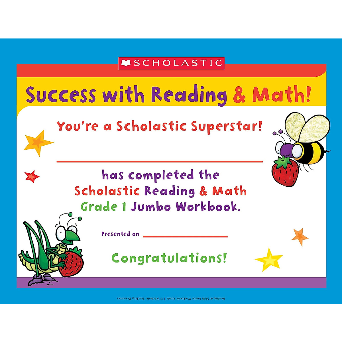 Reading & Math Jumbo Workbook: Grade 1