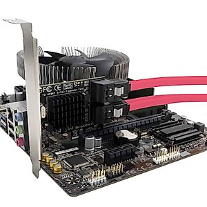 SATA Card 4 Port with 4 SATA Cables, 6 Gbps SATA 3.0 Controller PCI Express Expression Card with Low Profile Bracket Support 4 SATA 3.0 Devices