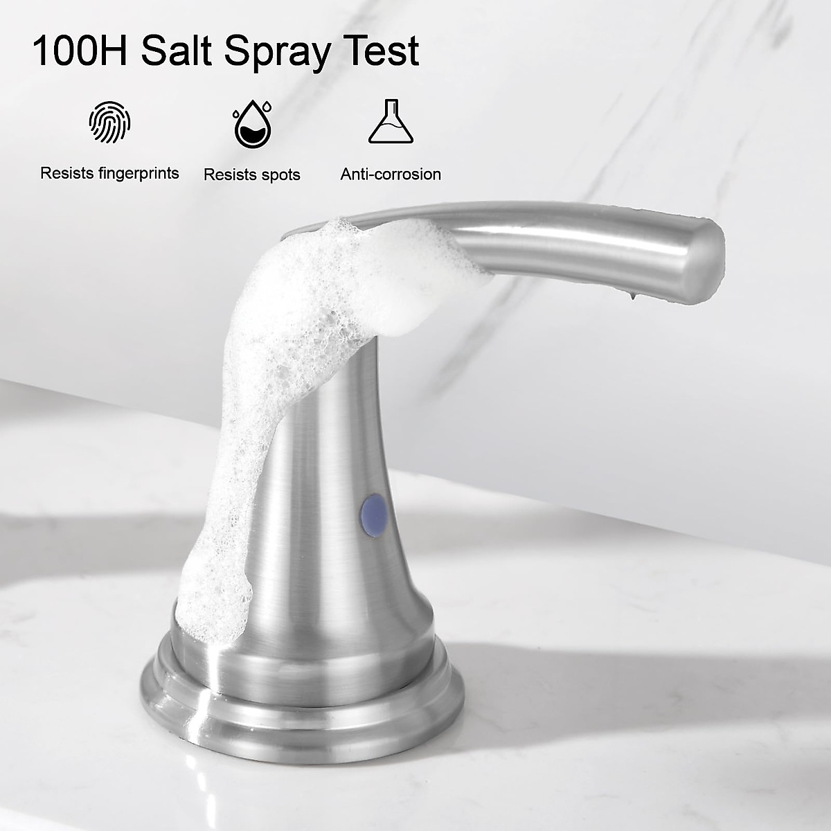 RKF Faucet- Replacement Lever Handles with Valve Faucet Accessory Faucet Parts Faucet Kit Brushed Nickel B023