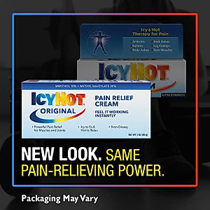 ICY HOT Pain Relieving Cream Extra Strength 3 oz ( Packs of 3)