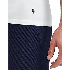 POLO RALPH LAUREN Men's Classic Fit Cotton Crew Tee Big & Tall, White/Cruise Navy, 2X