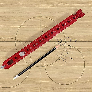 Heavy fog mountain Fixed-point Marking Gauge Woodworking Compass Scribe Metric/British Adjustable Drawing Circle Ruler Precision Drawing Supplies Measurement Tools