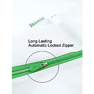 Mesh Laundry Bag, Mesh Laundry Bags for Delicates with Zipper, Mesh Wash Bag, Travel Storage Organize Bag, Clothing Washing Bags for Laundry, Blouse, Bra, Hosiery, Socks, Underwear, Lingerie, 2 Pack（1 Large & 1 Medium）