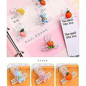 16 Pack Chip Bag Clips Transparent Kitchen Clips Cartoon Plastic Bread Bag Clips Cute Chip Clips Funny Bag Clips for Chips Snacks Food Storage