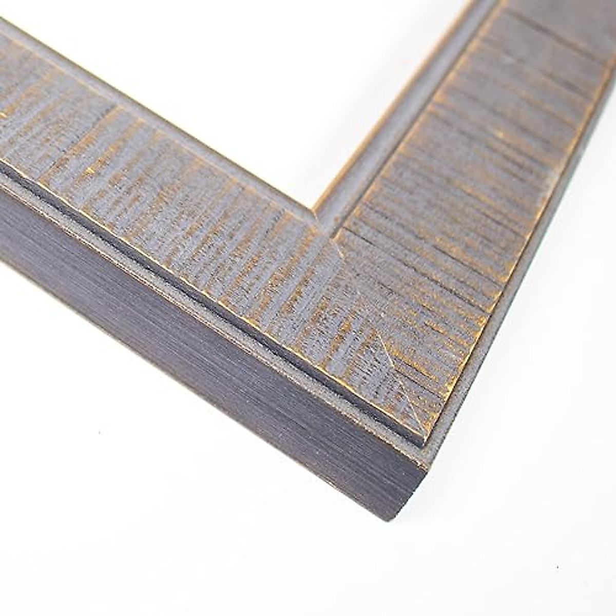 9x17 Frame Grey Solid Wood Picture Frame Width 1.625 Inches | Interior Frame Depth 0.5 Inches | Gladys Distressed Photo Frame Complete with UV Acrylic, Foam Board Backing & Hanging Hardware