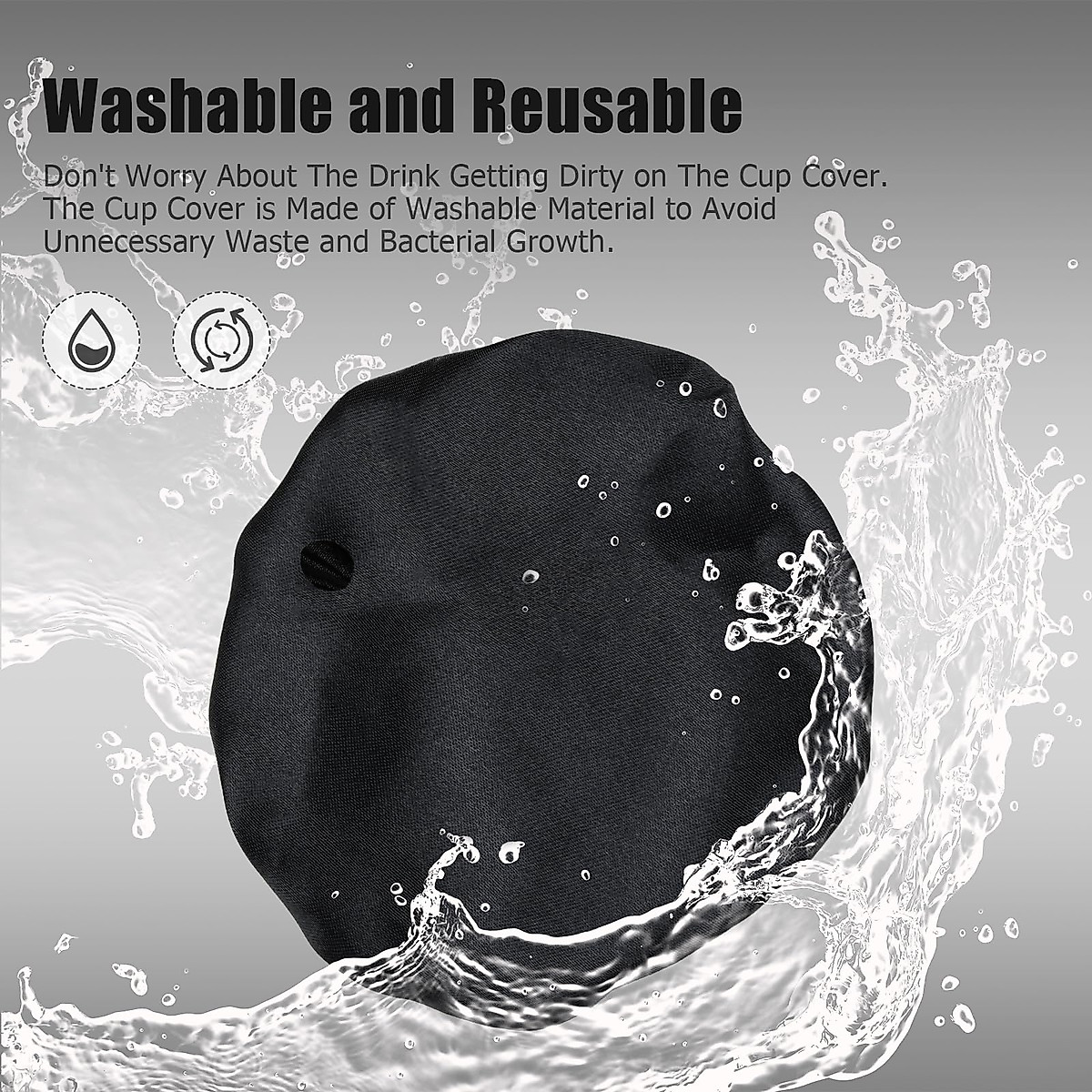 10-Pack Drink Cover Scrunchie, Reusable Cap Scrunchie Drink Cover for Drinks, Drink Covers for Alcohol Protection - Prevent Drink Getting Spiked at Bar Party Cup Cover with Straw Hole