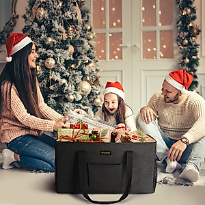 GhvyenntteS Stand Up Extra Large Utility Tote Bag with Metal Wire Frame & Reinforced Bottom Board, Thirty One Utility Tote, Foldable Reusable Grocery Bags with Pockets