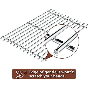 QuliMetal SUS304 Flavor Bars, SUS304 Heat Deflectors and 9MM SUS304 Cooking Grates for Weber Genesis 300 E310 E320 E330 S310 S330 (with Front Control Knobs)