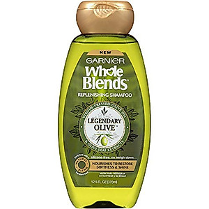 Garnier Whole Blends Replenishing Shampoo Legendary Olive, Dry Hair, 12.5 fl. oz.
