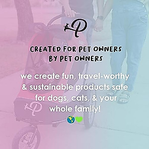 Petique 3-in-1 Newport Pet Stroller (Travel Carrier + Car Seat + Stroller), Easy Trifold/Unfold, 360º Front Rotating Wheel, Small/Medium Dogs, Cats and Pets, Supports up to 45LBS – Champagne (Beige)